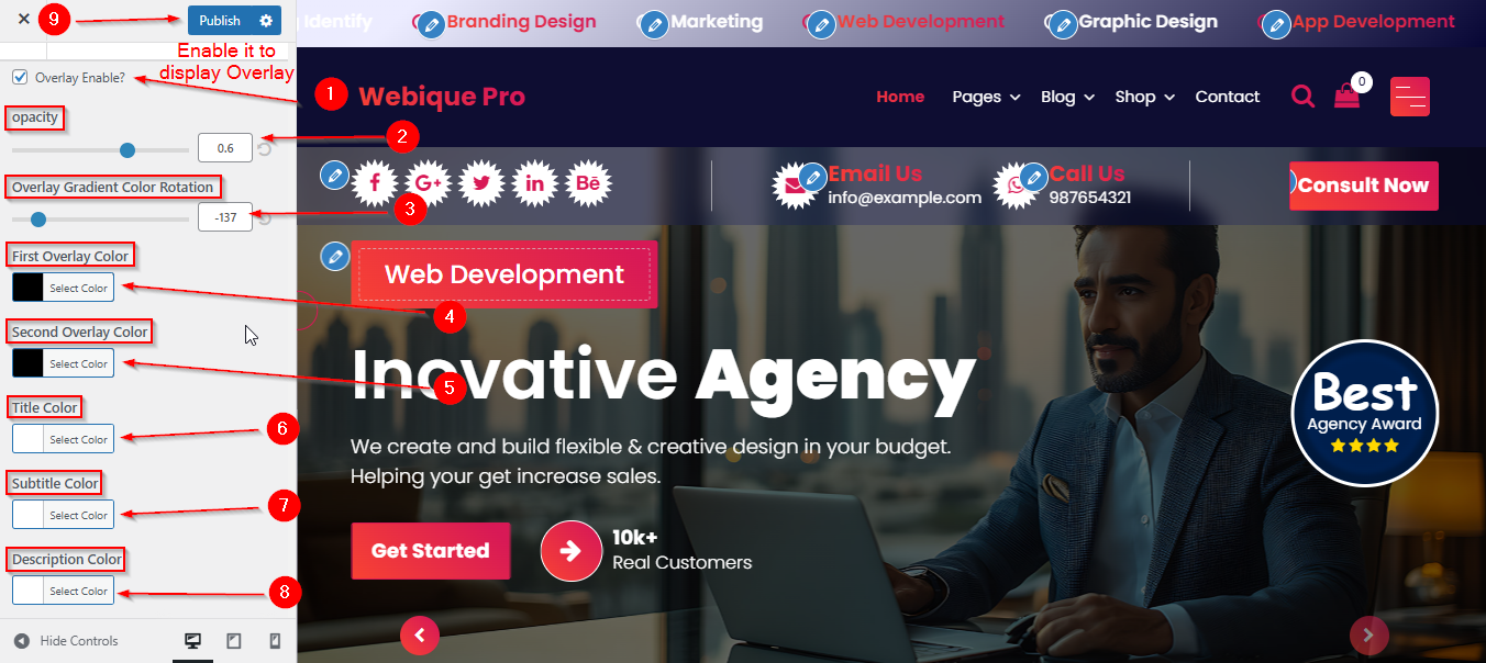 Webique Pro Slider Setup – Help – Nayra Themes